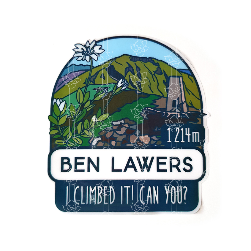 Ben Lawers Window Sticker - Woolly Willow Limited